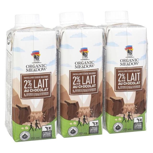 Organic Meadow Organic Uht 2 Percent Milk Fat Chocolate Milk| 250 ...