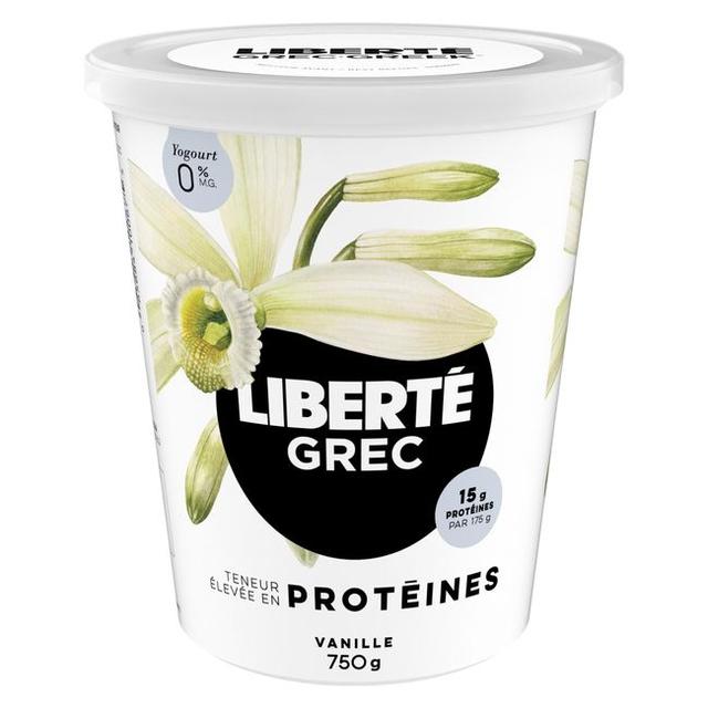 Liberte Yogurt 0 Percent Milk Fat Vanilla Greek Yogurt| 750 Gram